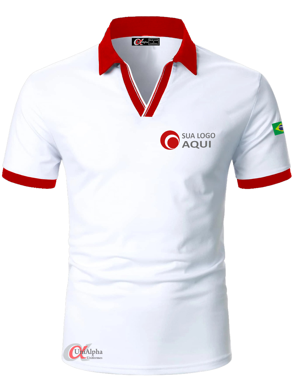 Camisa gola polo masculina e feminina branca preta e demais cores para ...